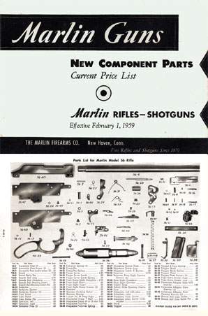 Marlin 1959 Gun Parts Catalog - GB - Books at GunBroker.com : 1127570403