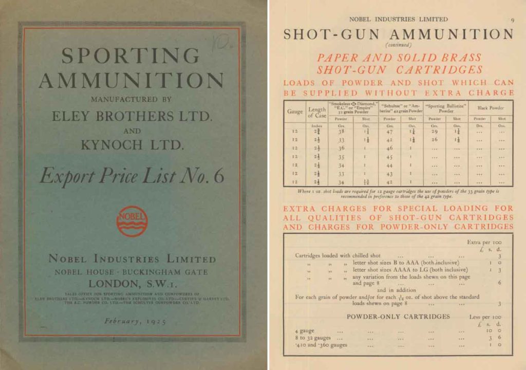 Eley 1925 Sporting Ammunition - Cornell Publications