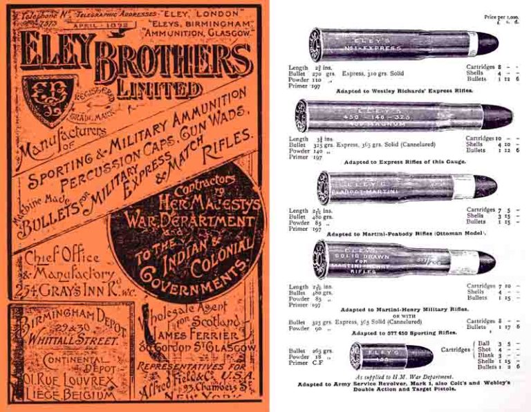 Eley 1892 Ammunition Catalog - Cornell Publications