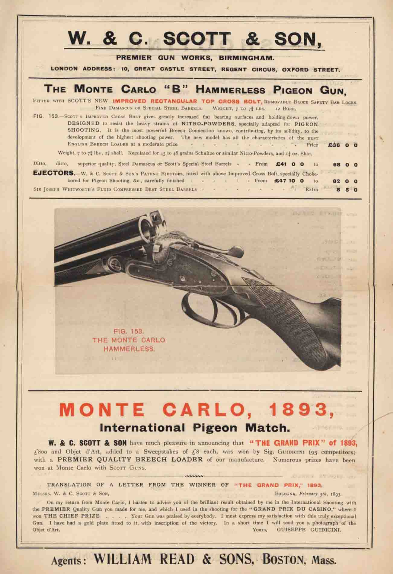 W & C Scott & Sons London 1893 Flyer - GB - Books at GunBroker.com ...